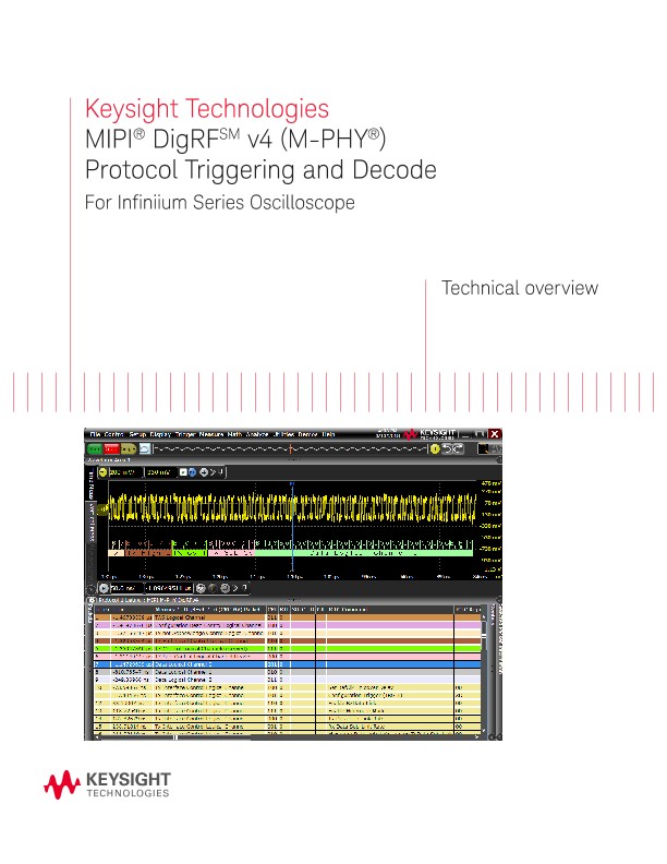 MIPI® DigRFSM v4 (M-PHY®) Protocol Triggering and Decode PDF Asset Page | Keysight